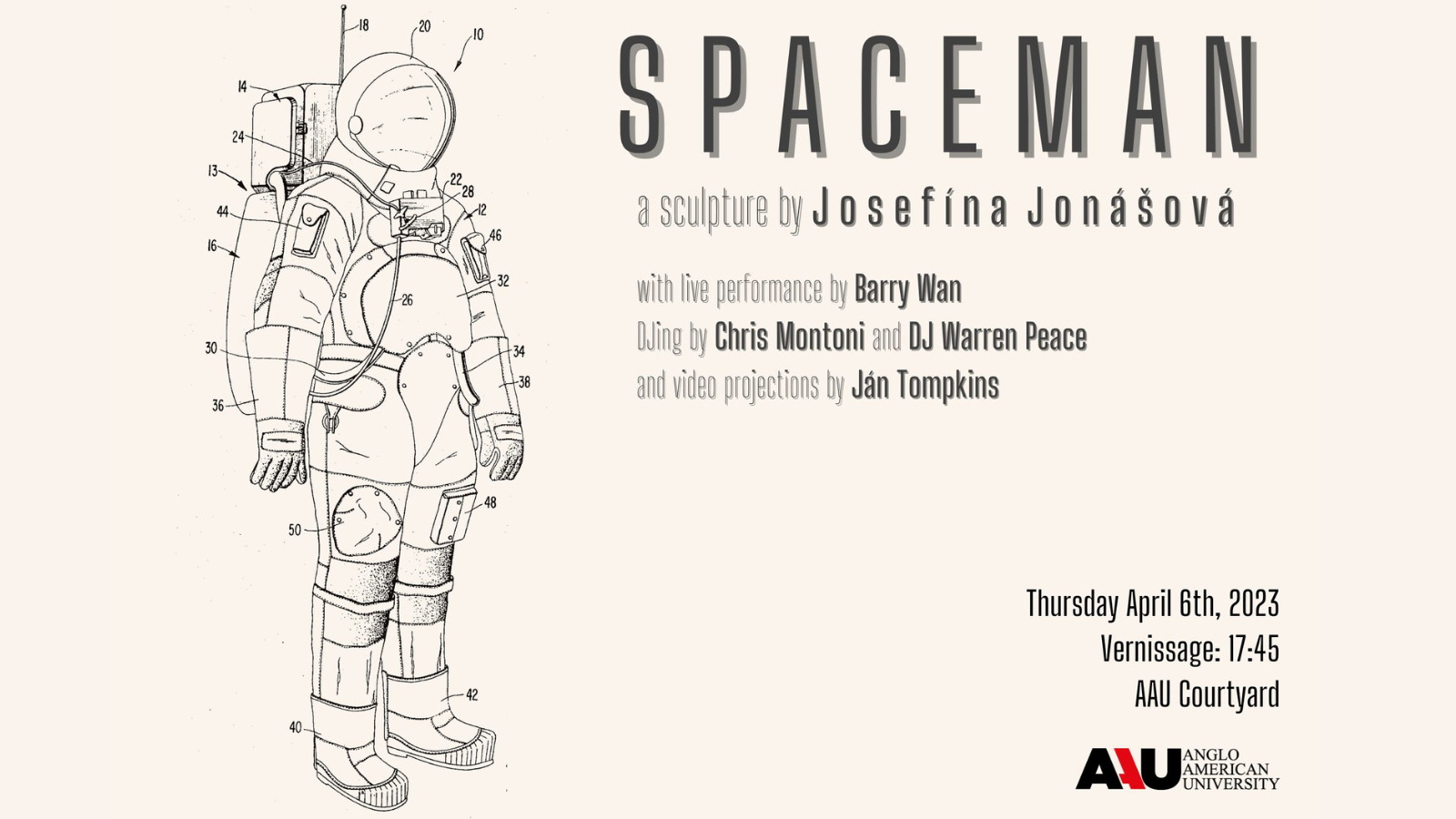Art Exhibition: SPACEMAN - Anglo-American University in Prague