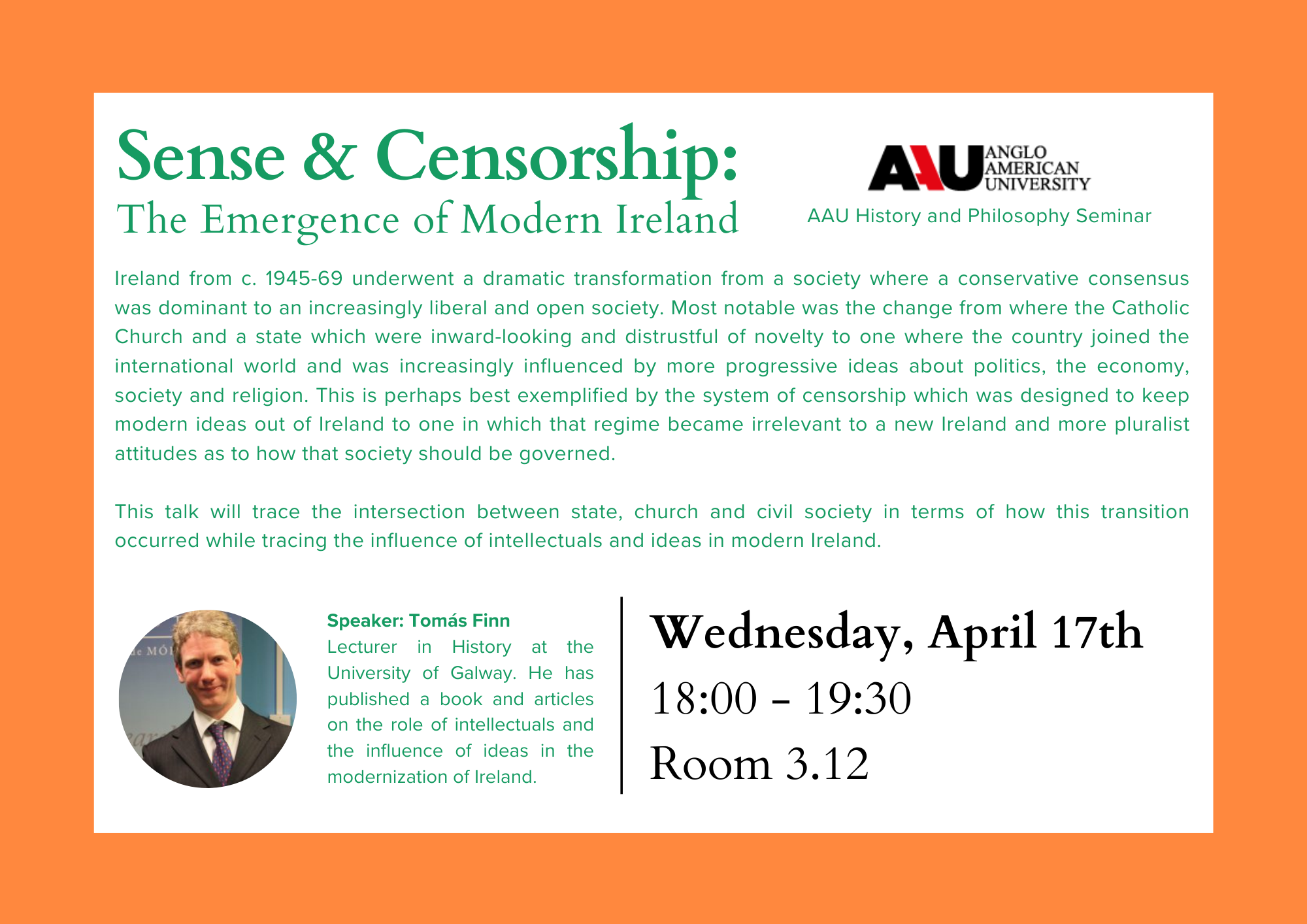 AAU History & Philosophy Seminar: Sense and Censorship, the Emergence ...